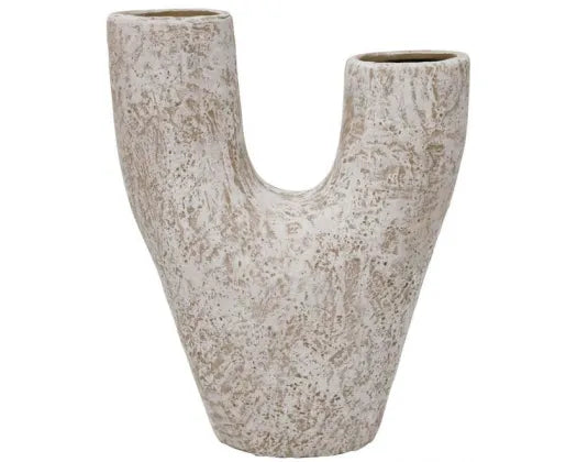 20cm Lima Ceramic Vase - Distress White – Peak Interiors Retail