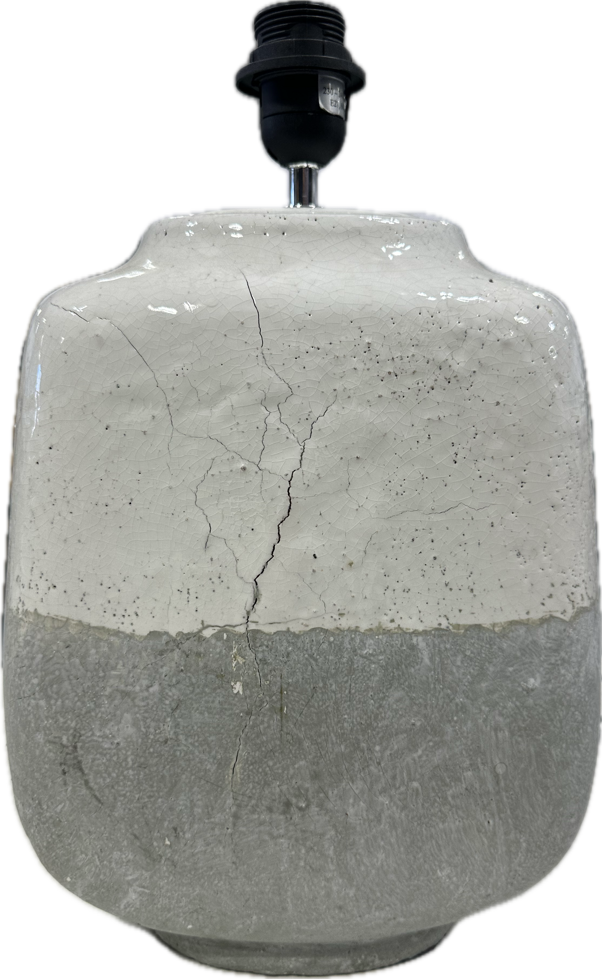 WHITE & GREY LAMP BASE – Peak Interiors Retail